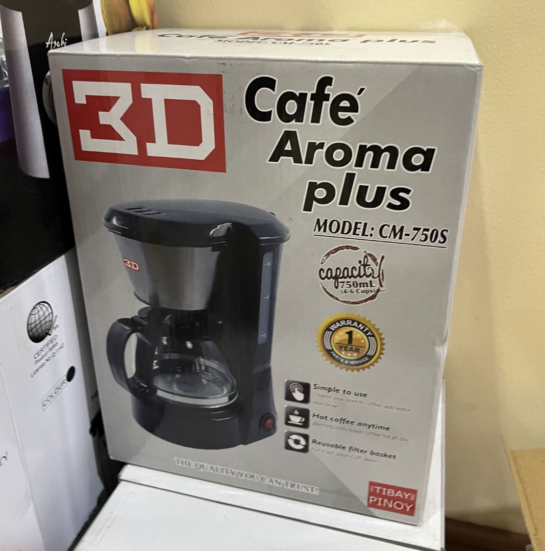 3D CM-750S Coffee Maker Cafe' Aroma Plus, TV & Home Appliances, Kitchen ...