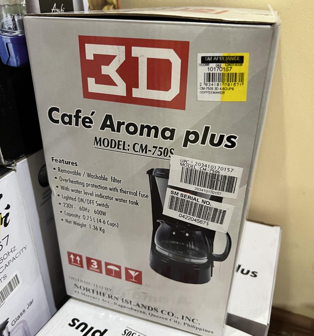 3D CM-750S Coffee Maker Cafe' Aroma Plus, TV & Home Appliances, Kitchen ...