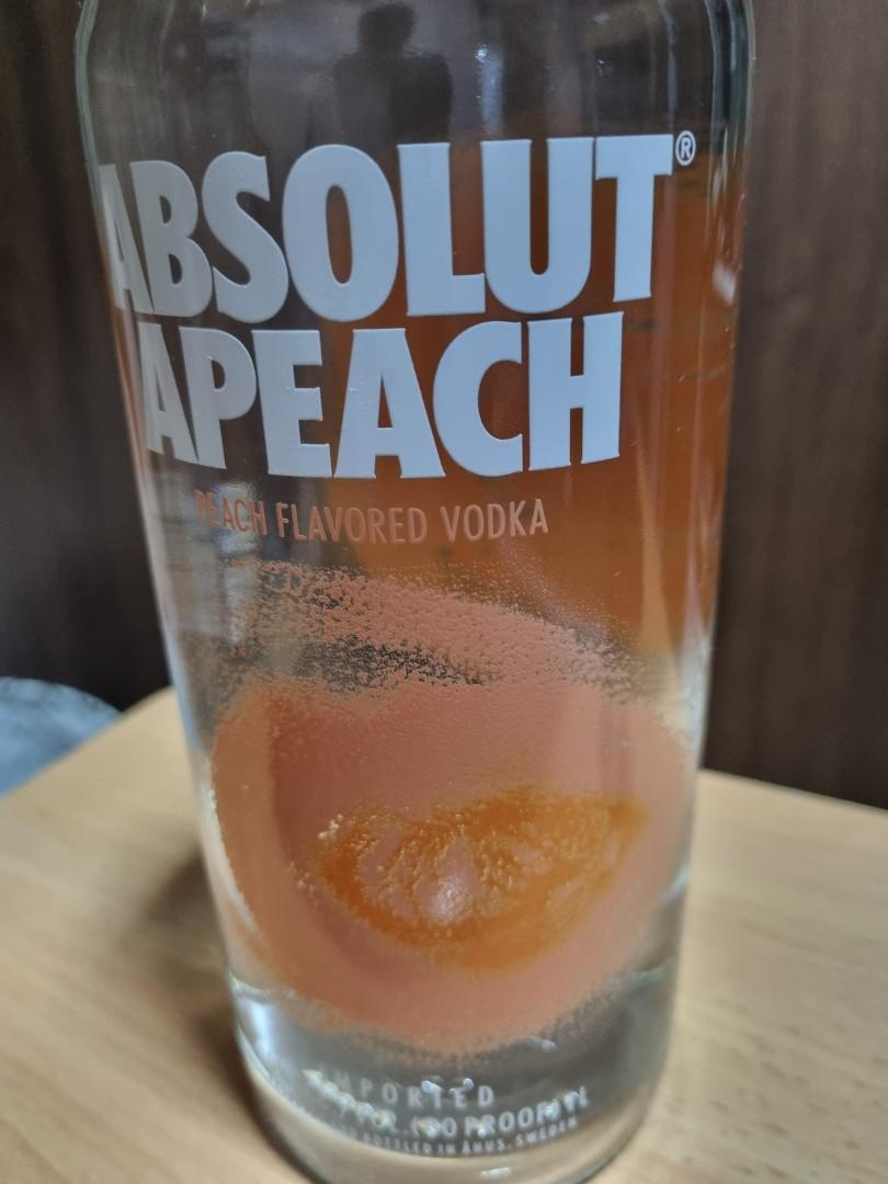 Absolut Vodka (Peach), Food & Drinks, Alcoholic Beverages on Carousell