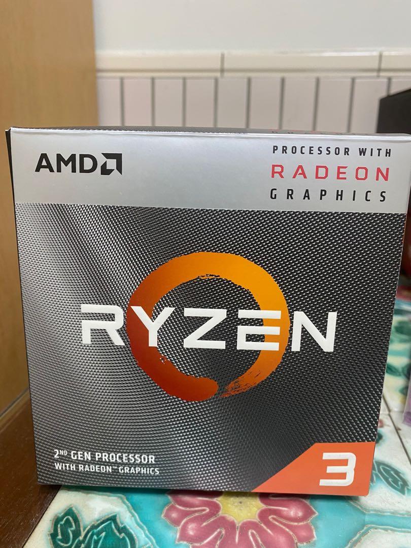 AMD Ryzen 3 3200G R3 四核 處理器 內顯, 電腦及科技產品, 電腦在旋轉拍賣