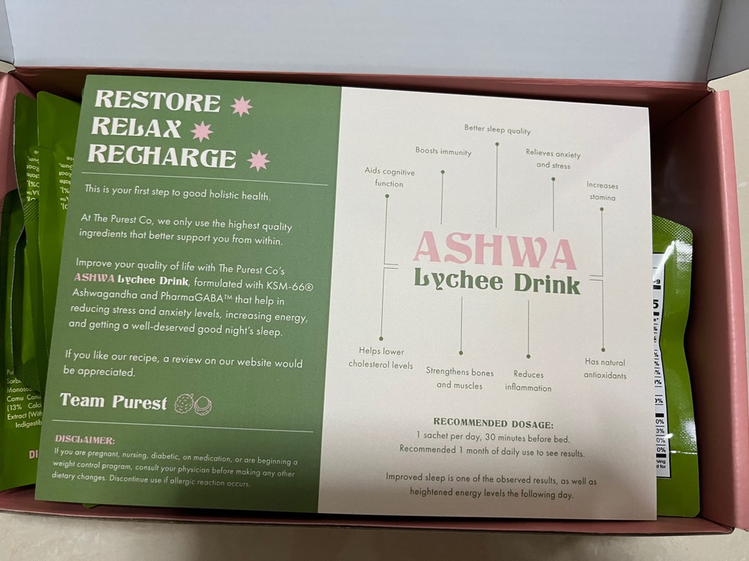 Ashwa Lychee Drink, Food & Drinks, Other Food & Drinks on Carousell