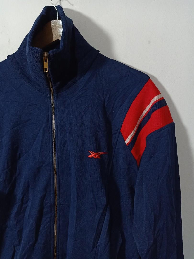 Asics Track Jacket (Dark Blue & Red) - 26 L 22 W, Men's Fashion, Coats ...