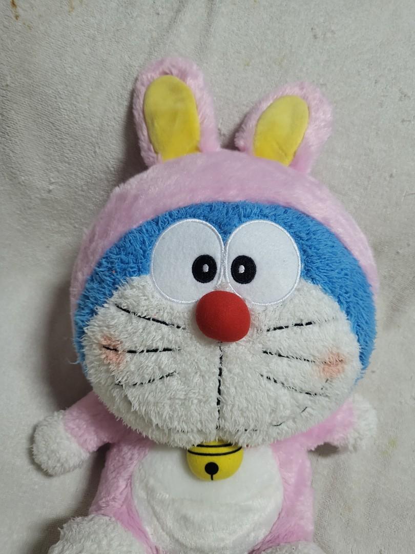 Authentic Rare Fujiko Pro Doraemon in Pink Bunny Rabbit Costume Plush ...