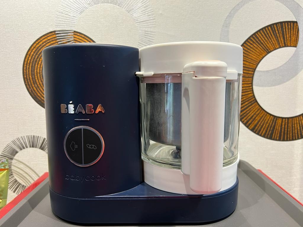 Beaba Babycook Neo Baby Maker (Night Blue/Rose Gold) with Pasta/Rice ...