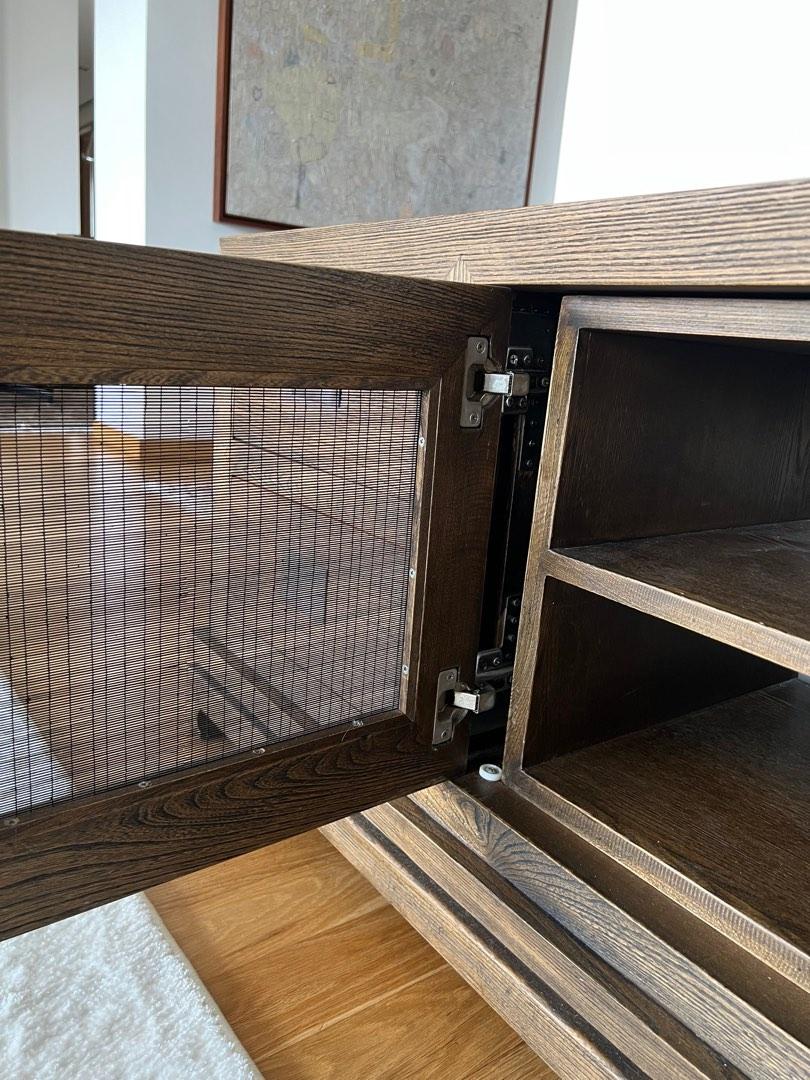 Bespoke wooden console cabinet with mesh design, Furniture & Home ...