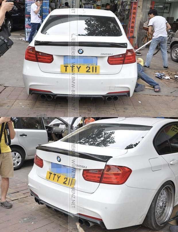 BMW F30 Bodykit Carbon Fiber CSL Style Rear Boot Trunk Lip Spoiler, Car ...