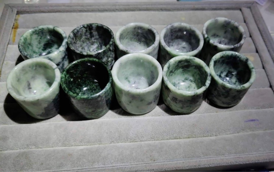 Brand New Authentic Burmese A-Jade Tea Cups, Women's Fashion, Jewelry ...