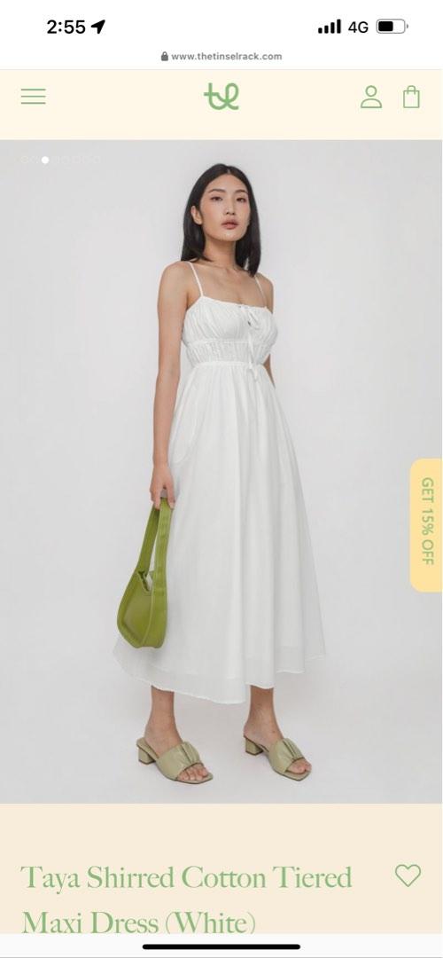 Brand New TTR Taya Maxi Dress White, Women's Fashion, Dresses & Sets ...
