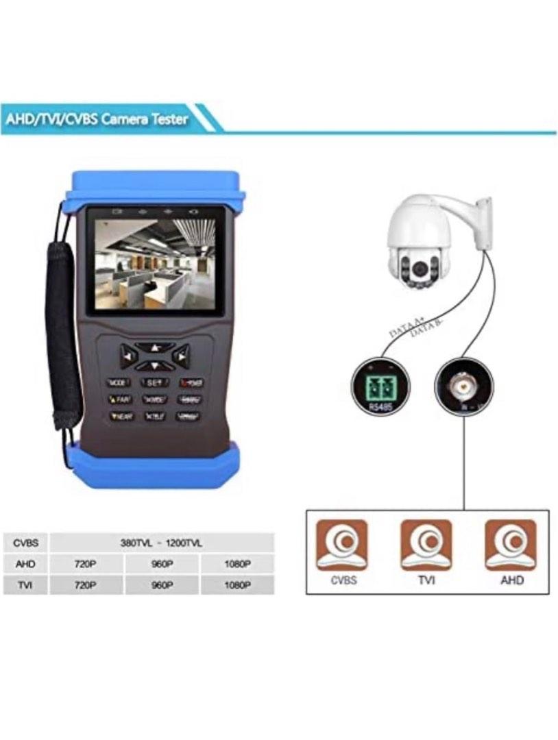 CCTV Tester, Security Camera Monitor for TVI CVI AHD Analogy Camera ...