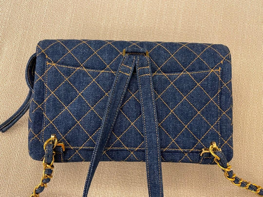 Chanel vintage denim backpack RARE collectors, Luxury, Bags & Wallets ...