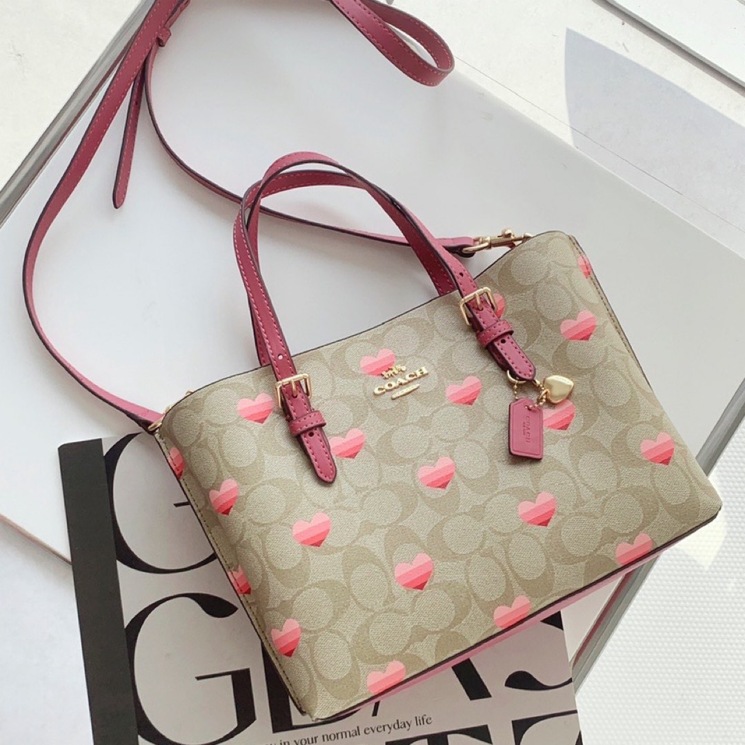 Coach Heart Print Mollie Tote Sling Bag, Women's Fashion, Bags ...