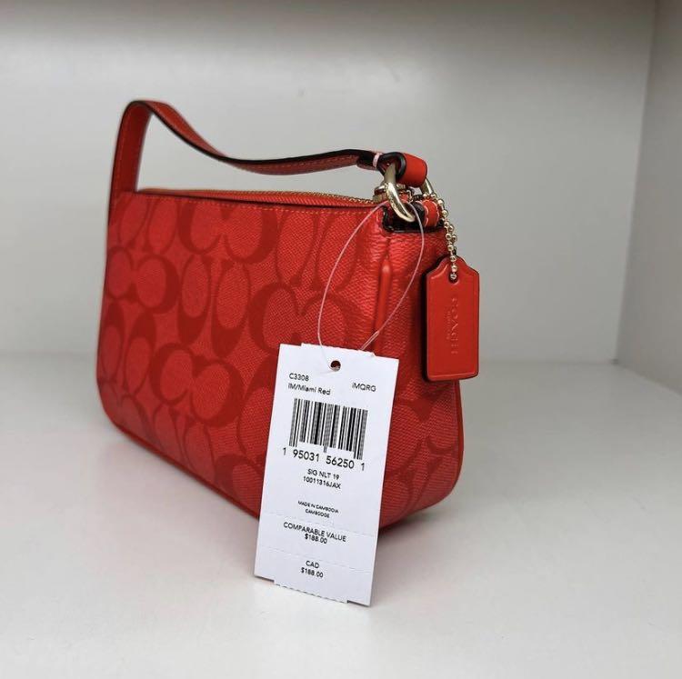 Coach Nolita 19 Wristlet in Miami Red, Luxury, Bags & Wallets on Carousell