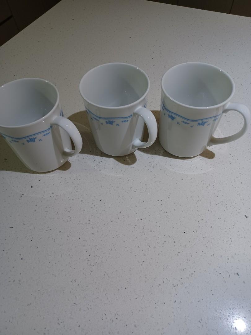 Corelle cup blue flowers, Furniture & Home Living, Kitchenware ...