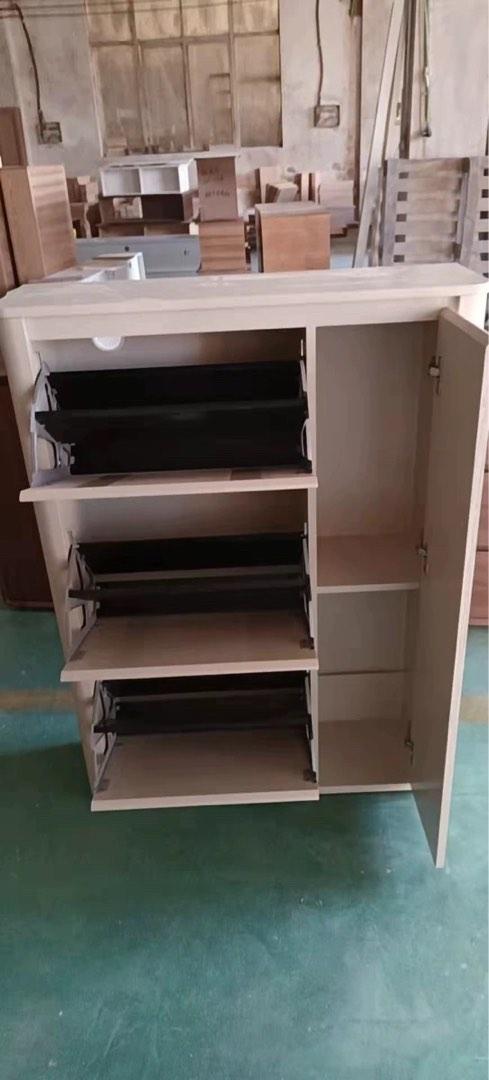 Cream Rounded edge Shoe Cabinet, Furniture & Home Living, Furniture ...