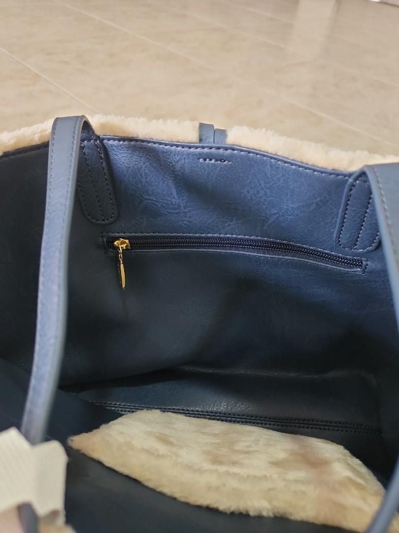 D Kelly Japan Reversible Fur and Leather Bag, Women's Fashion, Bags ...