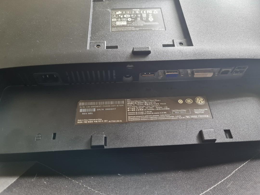 Dell P2213T Monitor and Cable with Loop Alloy Single Arm Mount ...