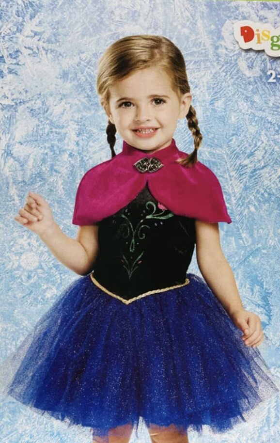 Disney cartoon Frozen Princess Anna Costume for Halloween Cosplay ...