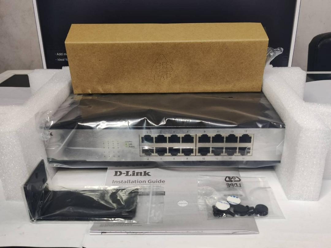 D-Link DGS-1016C 16-Port Gigabit Switch- Metal Casing Rackmountable ...
