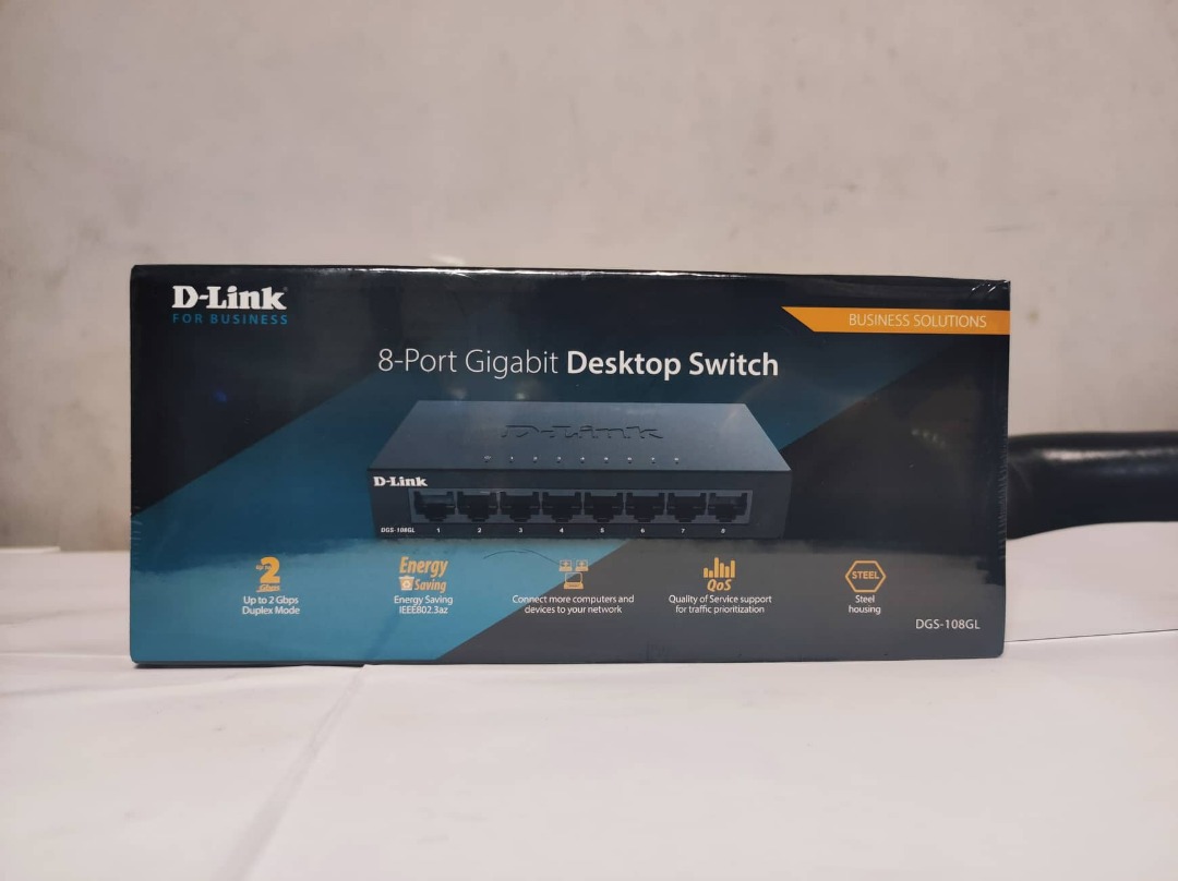 Dlink DGS-108GL 8-port Gigabit Desktop Switch Metal Casing, Computers ...