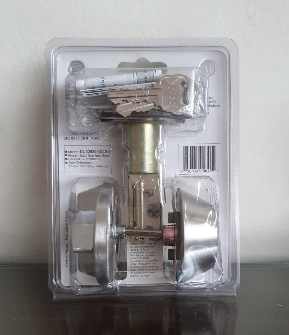 Door Double Lock Deadbolt Faultless Brand No. 2, Furniture & Home ...