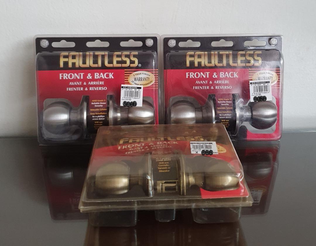 Doorknob Faultless Brand, Furniture & Home Living, Security & Locks ...