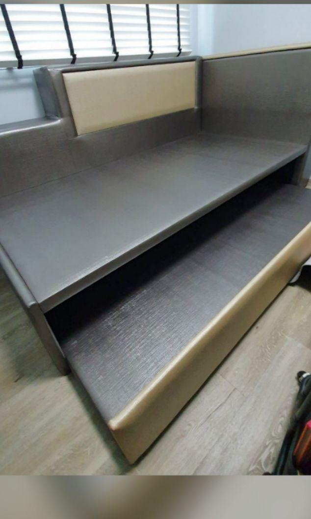 Double bed Pullout with storage, Furniture & Home Living, Furniture, Bed Frames & Mattresses on ...