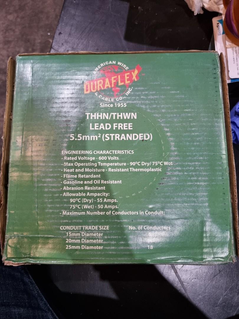 Duraflex THHN/THWN 5.5mm2 (#10), Commercial & Industrial, Construction & Building Materials on ...