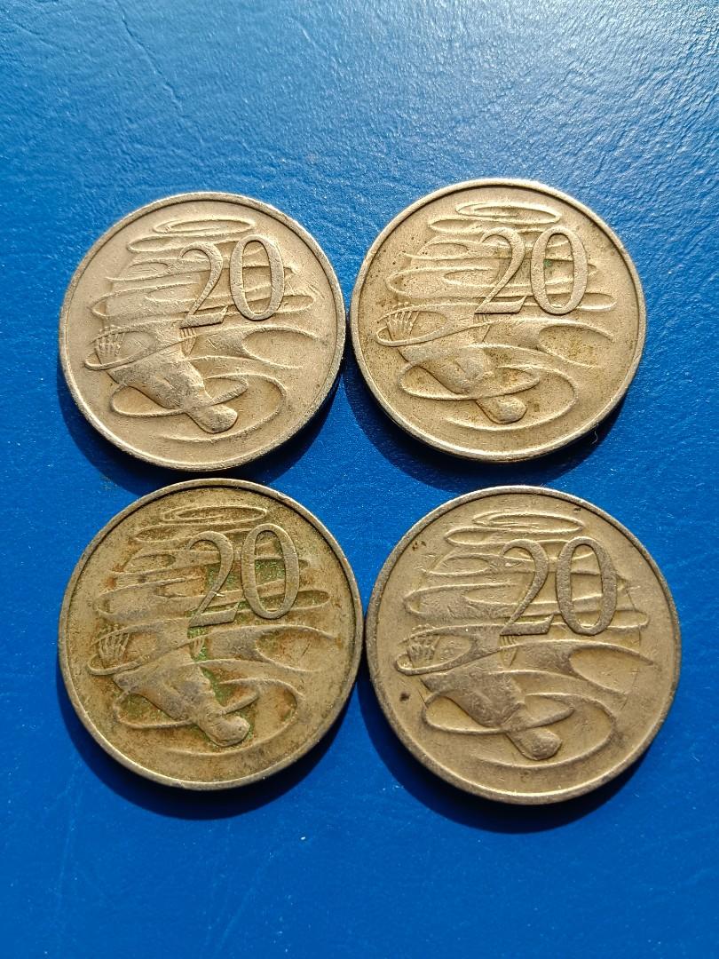 Elizabeth 1967 Australia 20 Cents Coins Set 4pcs Selling RM 3.80 ...