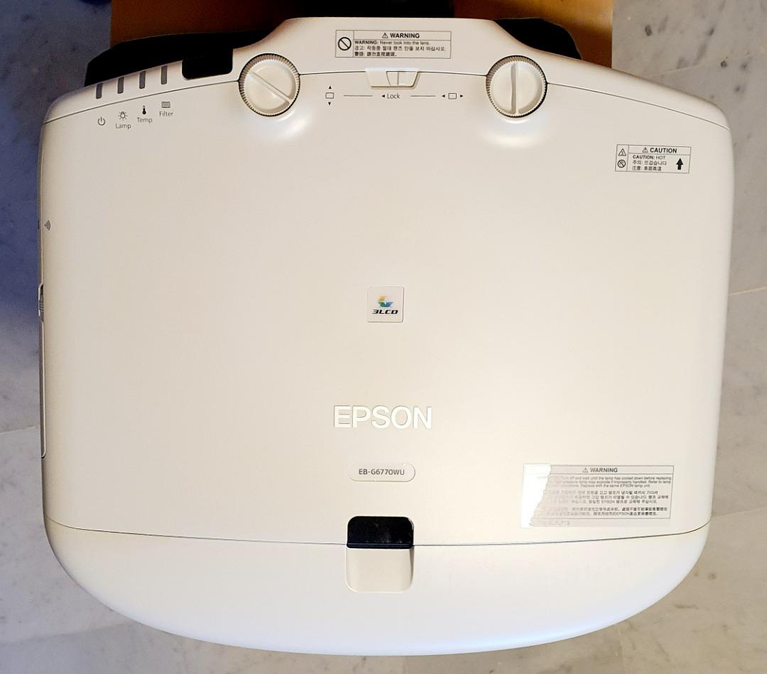 Epson EB-G6770WU 1920x1200 WUXGA 6000 Lumens FHD 3LCD Projector, TV ...