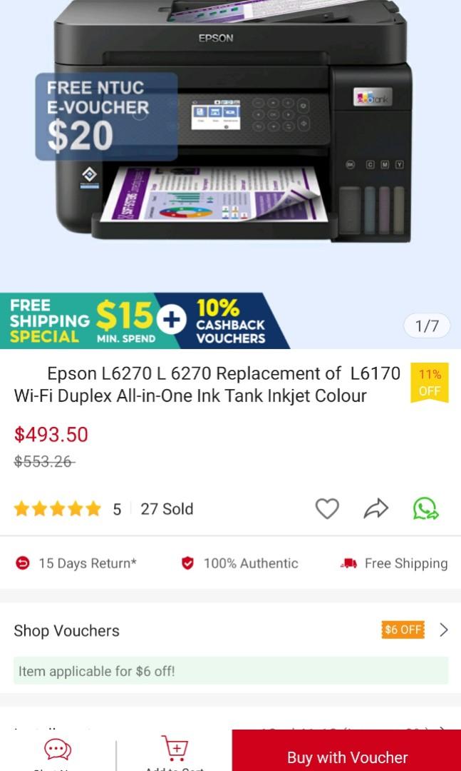 Epson L 6170 Printer/Scanner, Computers & Tech, Printers, Scanners ...