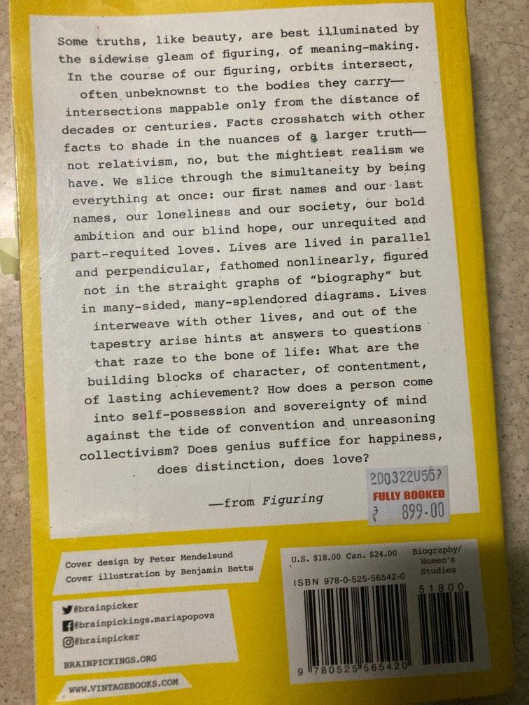 FIGURING by Maria Popova, Hobbies & Toys, Books & Magazines, Fiction ...