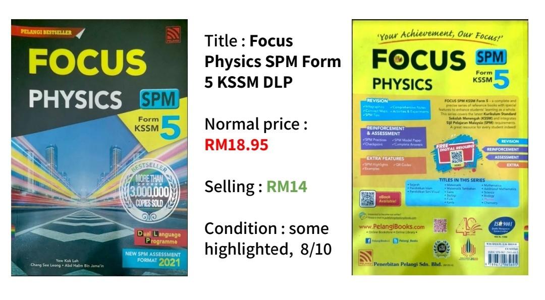 FOCUS PHYSICS SPM FORM 5 KSSM DLP, Hobbies & Toys, Books & Magazines ...