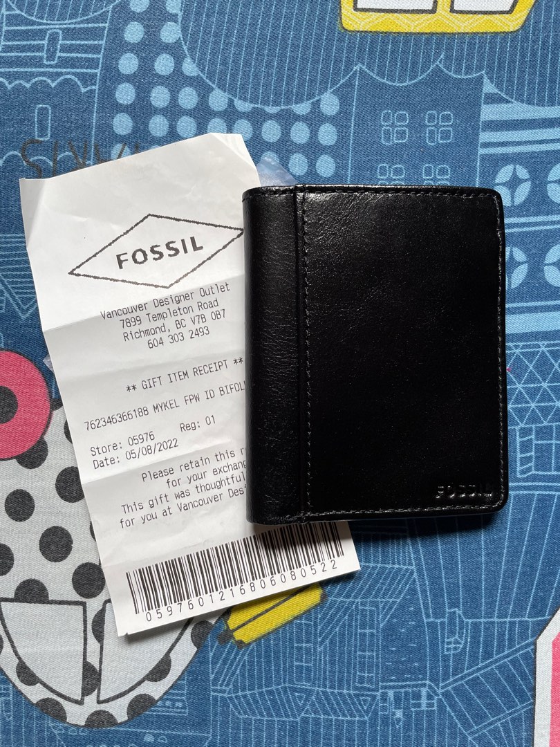 Fossil bifold wallet card black, Women's Fashion, Bags & Wallets ...