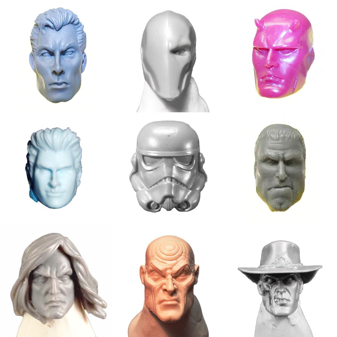 [Free Postage] Marvel Legends Heads Spider-Man Hammerhead Lilandra ...