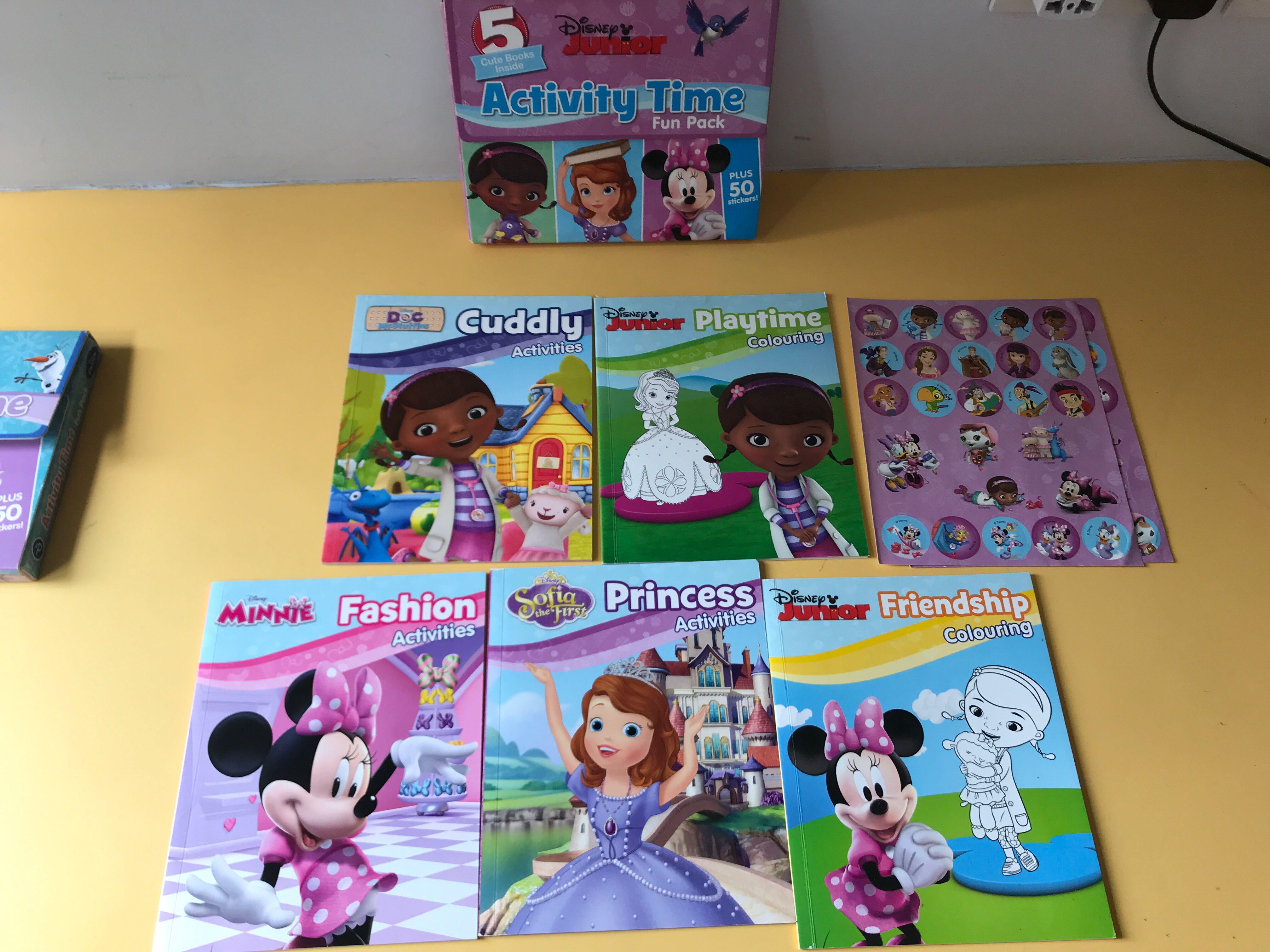 Frozen and Disney Junior Carry Pack (5 activities books and stickers ...