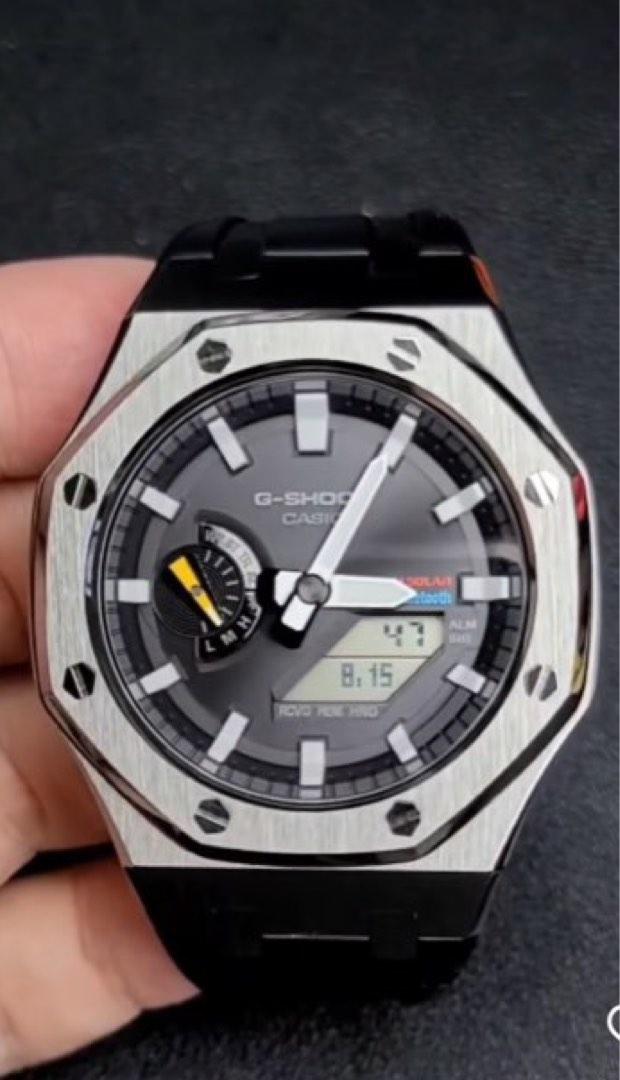 G- Shock gab2100 ga-b2100 gab-2100 Solar Bluetooth Casioak mod gunmetal ...