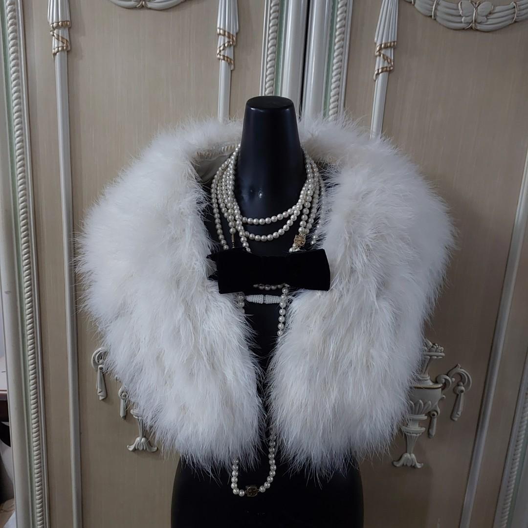 Genuine feather shawl, Women's Fashion, Coats, Jackets and Outerwear on ...