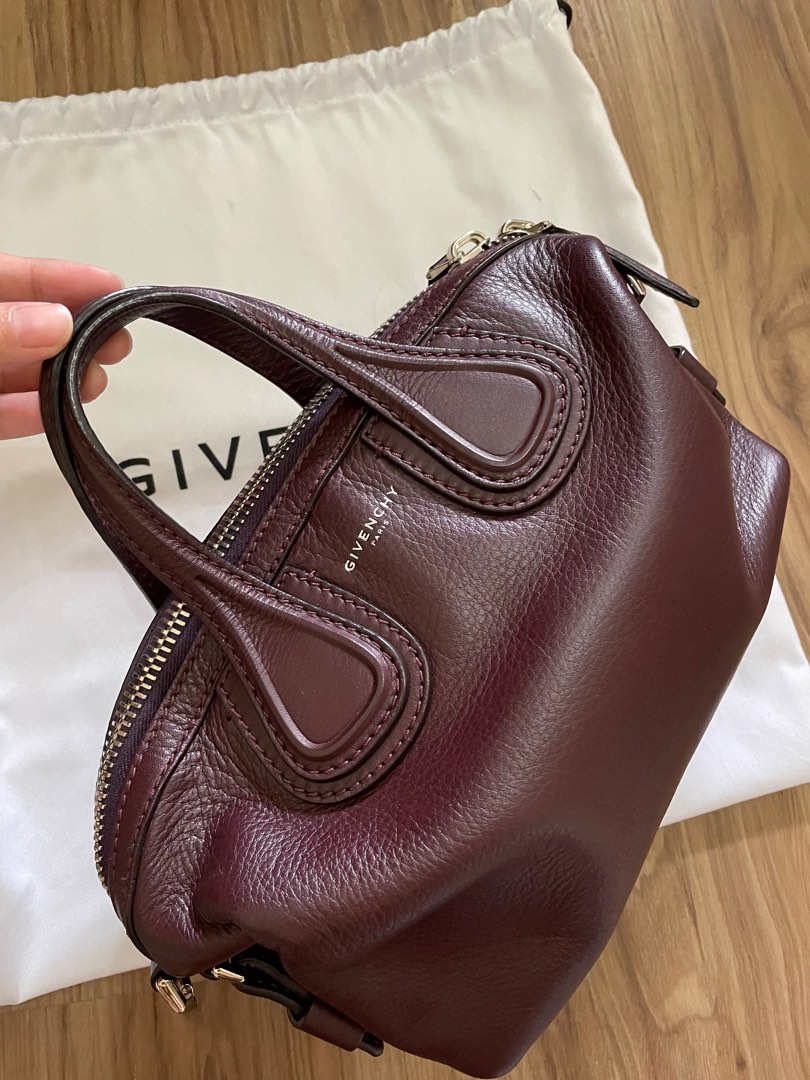 Givenchy mini nightingale in Oxblood, Luxury, Bags & Wallets on Carousell