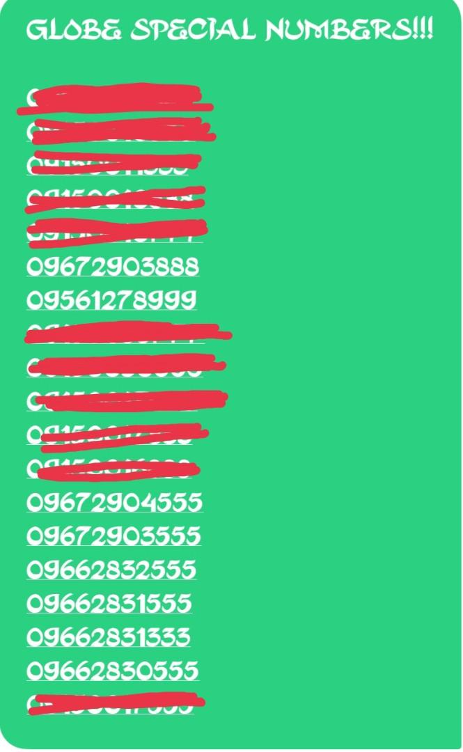 Globe special numbers, Mobile Phones & Gadgets, Mobile & Gadget ...