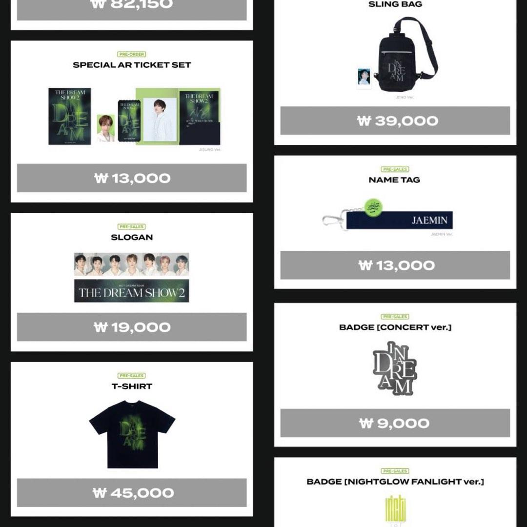 (GO) NCT Dream TDS official MD lineup 1 & 2 mark renjun jeno haechan jaemin chenle jisung ...