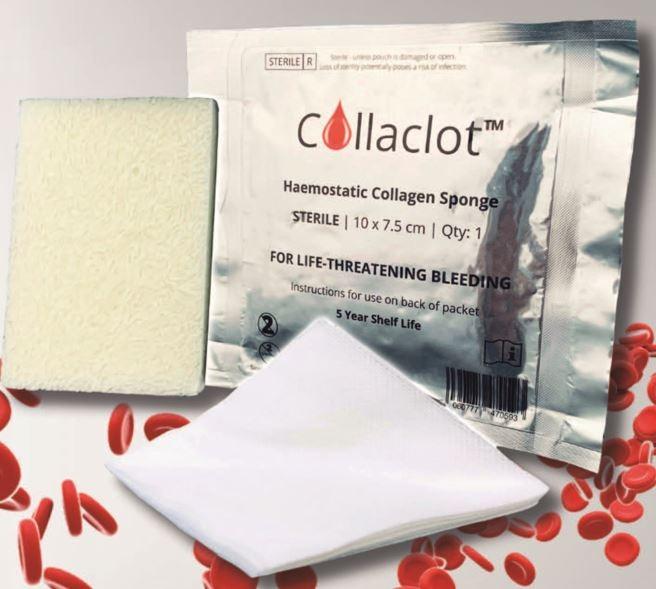 Haemostatic Collagen Sponge (Collaclot) for wound healing and stopping ...