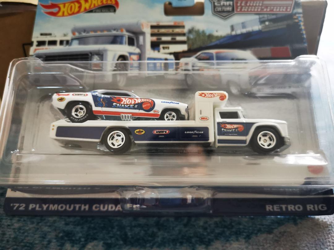 Hotwheels Team Transport #46 '72 Plymouth Cuda & Retro Rig, Hobbies ...