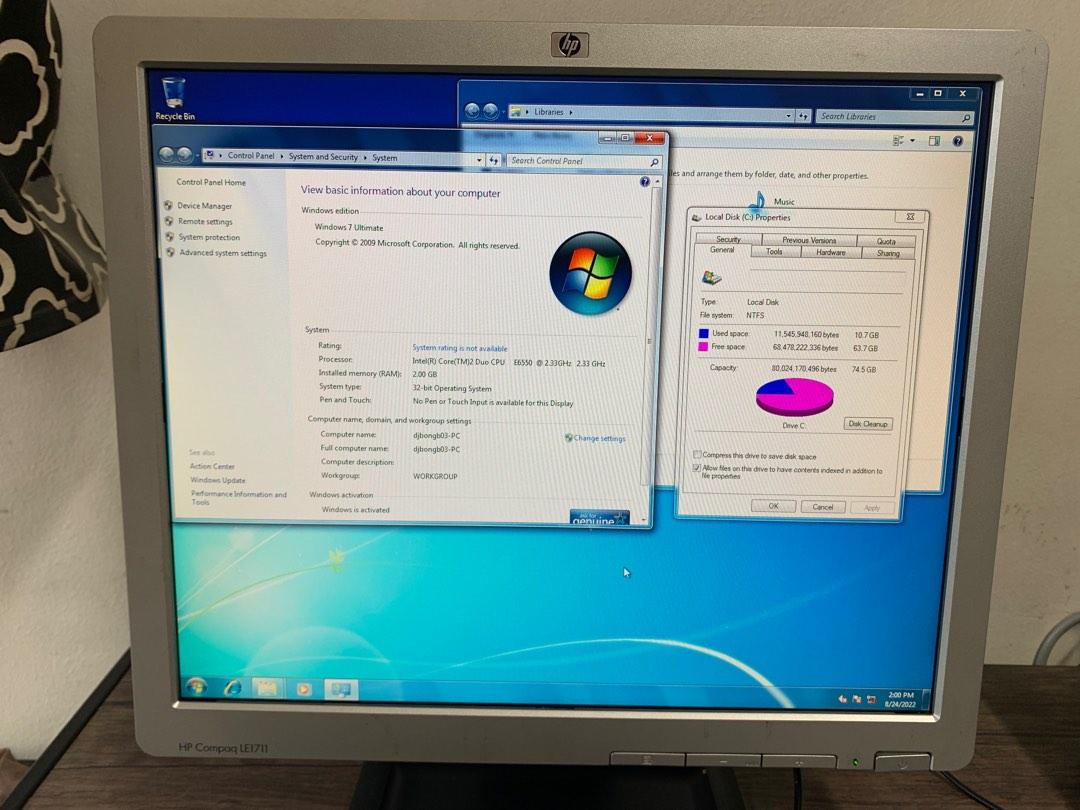 HP Original Computer Desktop Complete Set, Computers & Tech, Desktops ...