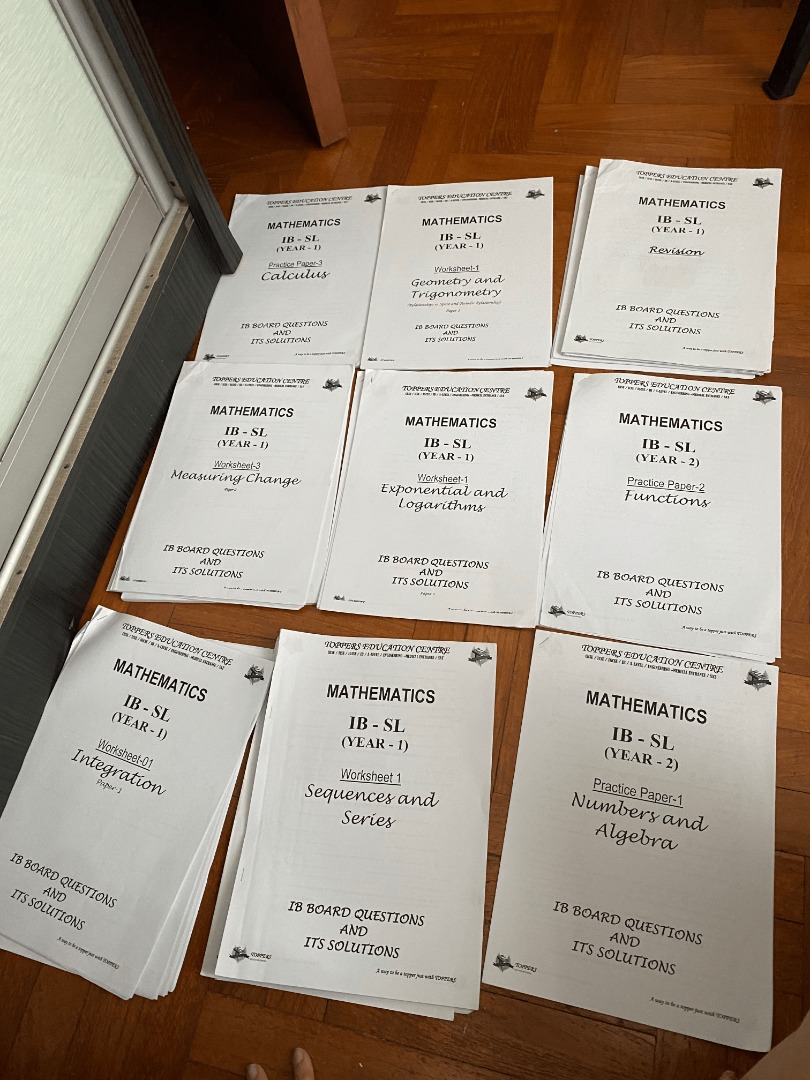 IB DP Math Analysis SL Worksheets, Hobbies & Toys, Books & Magazines ...
