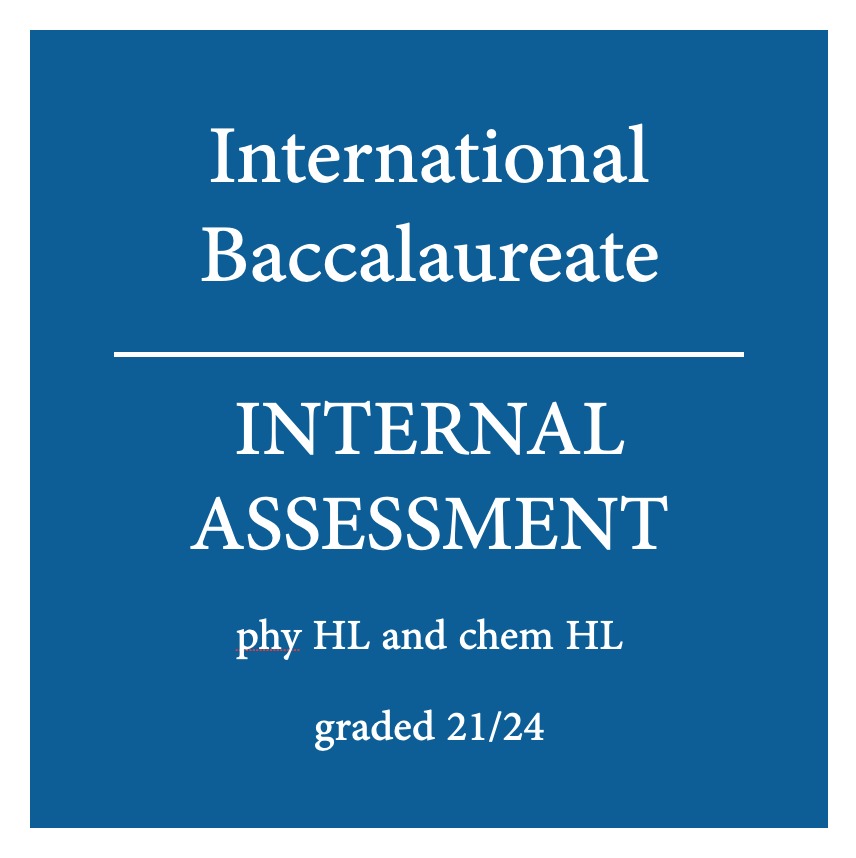IB Moderated CHEM IA (HL) & PHY IA (HL) sample (Overall level 7 IAs ...