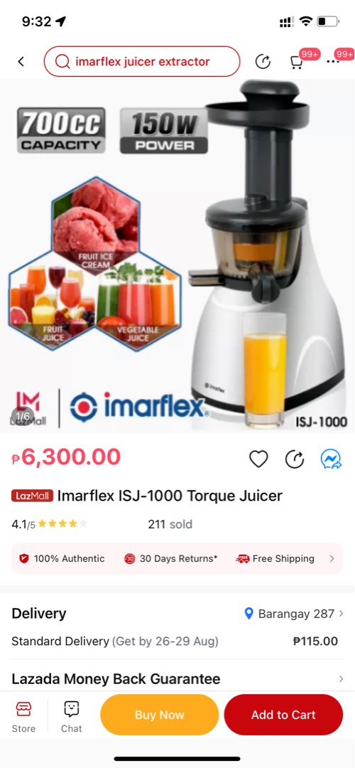 Imarflex Torque Juicer, TV & Home Appliances, Kitchen Appliances ...