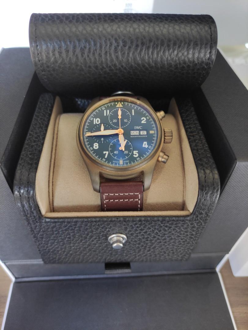 IWC Spitfire Pilot's Chronograph Bronze 41mm, Luxury, Watches on Carousell