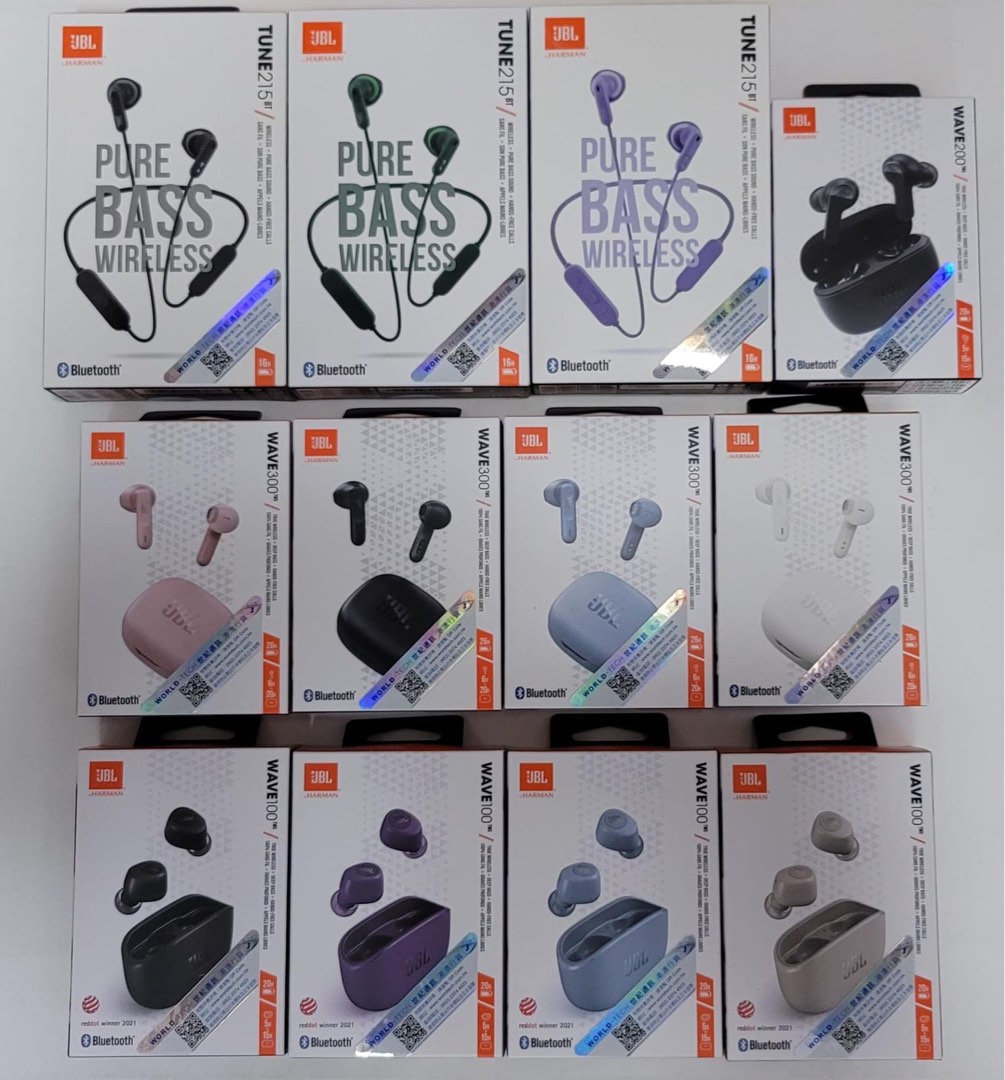 JBL T215 BT 、Wave 100 、Wave 200、 Wave 300, 音響器材, 耳機 - Carousell