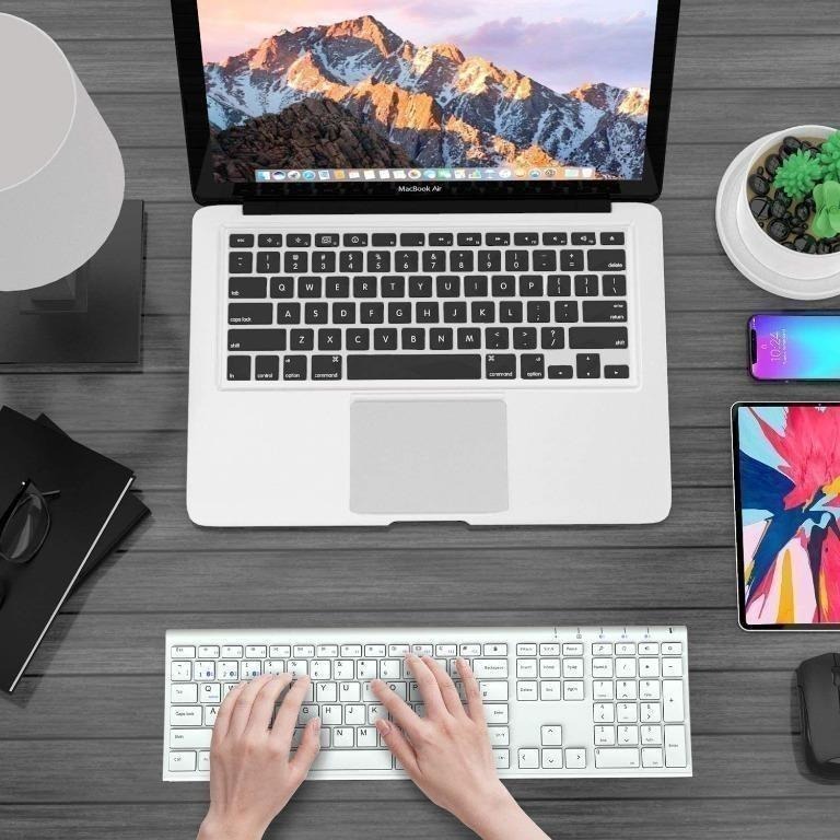 Jelly Comb Bluetooth Keyboard Multi-Device, Universal Wireless Keyboard ...