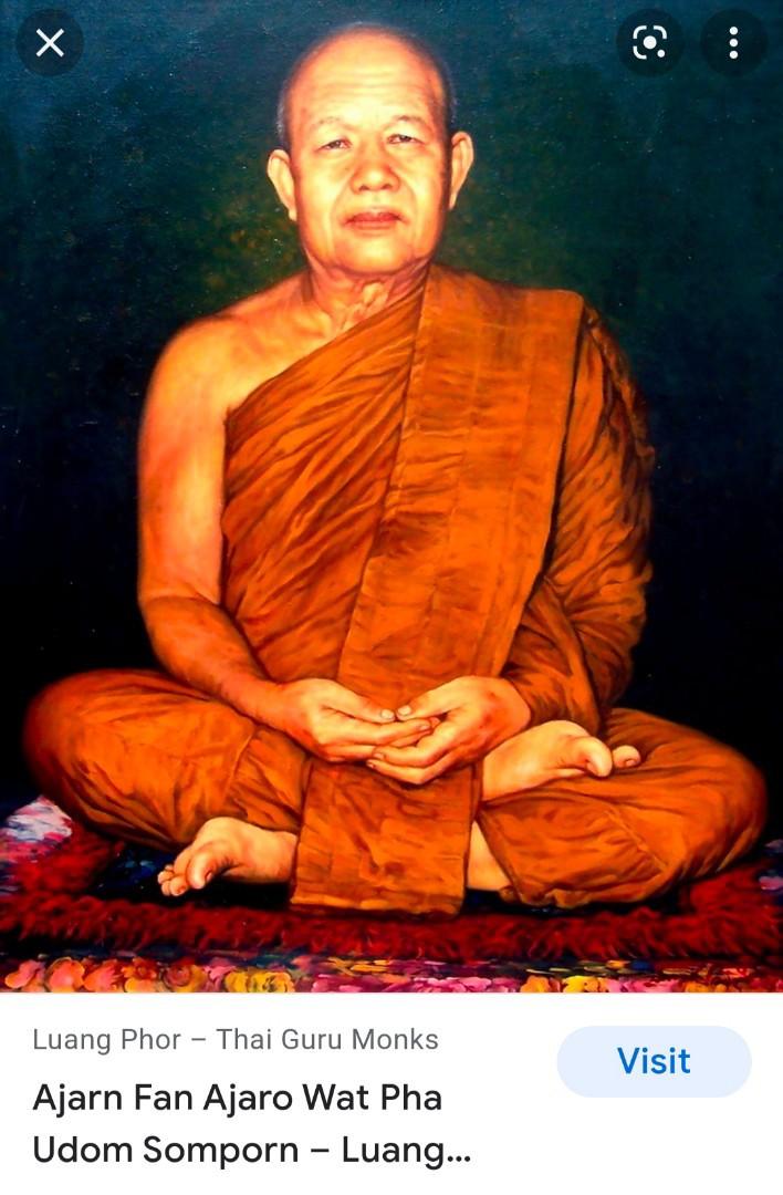 LoopIor Phra Ajarn Fan Ajaro, Made of Nawa material,made in BE2515 ...